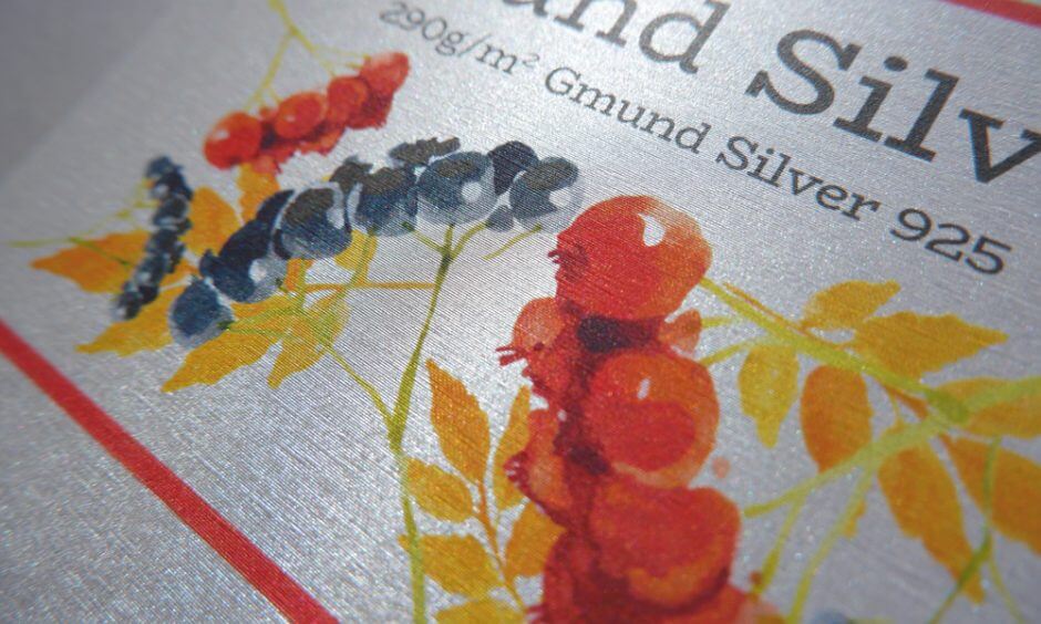 Silberpapier bedrucken – drucken auf Gmund Silver 925 - extra.mag